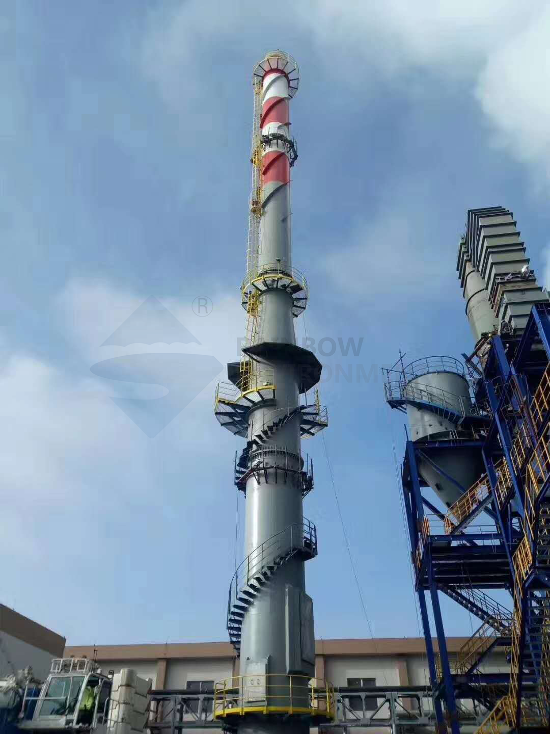 Türkiye 80m Sleeve Self-Standing Steel Chimney - Suzhou Rainbow ...